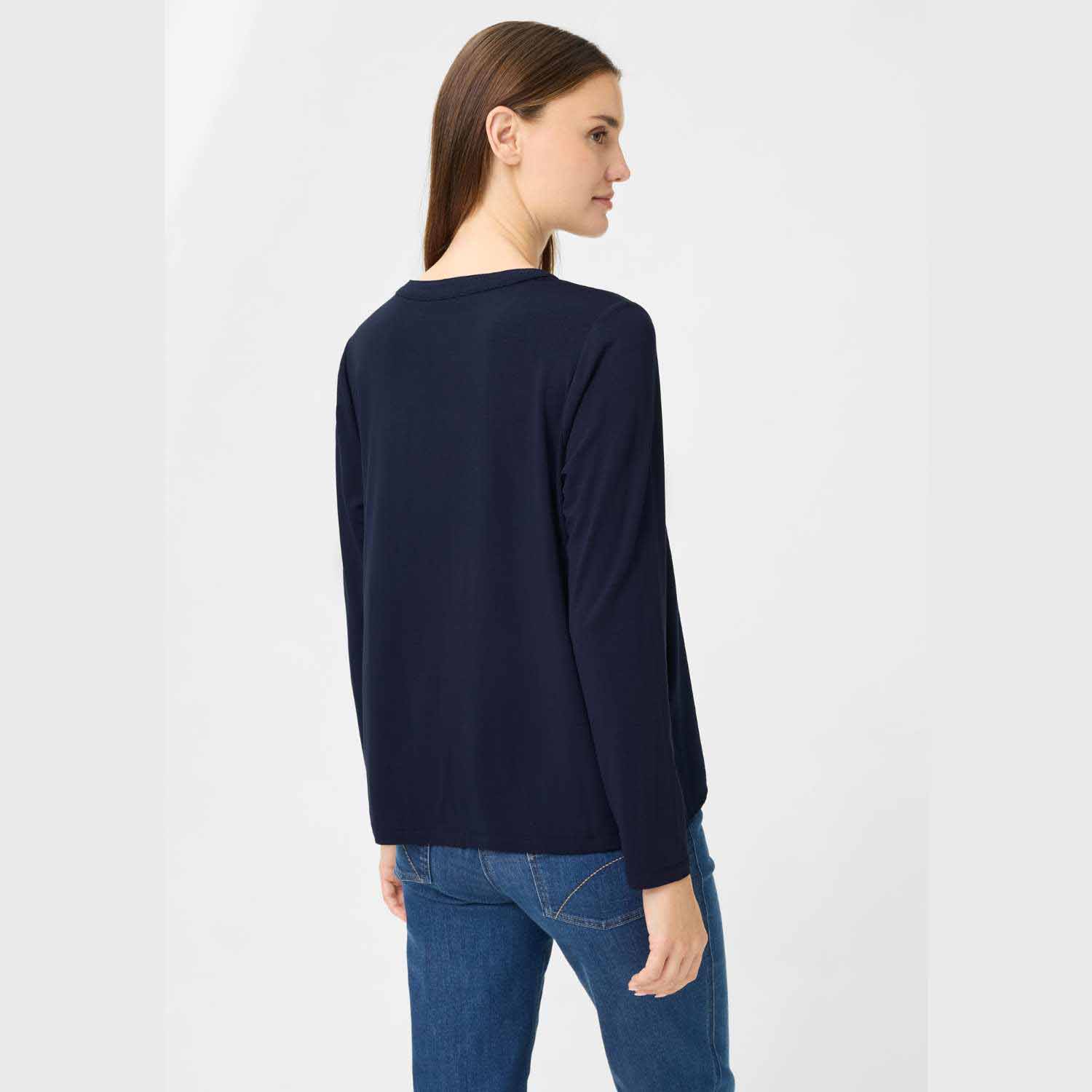 OLSEN 11105250 TOP-INK BLUE - Obsessions Fashion